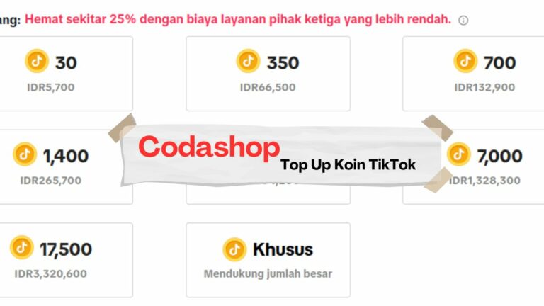 Cara Top Up Koin TikTok Codashop Dengan Mudah Dan Cepat 2025