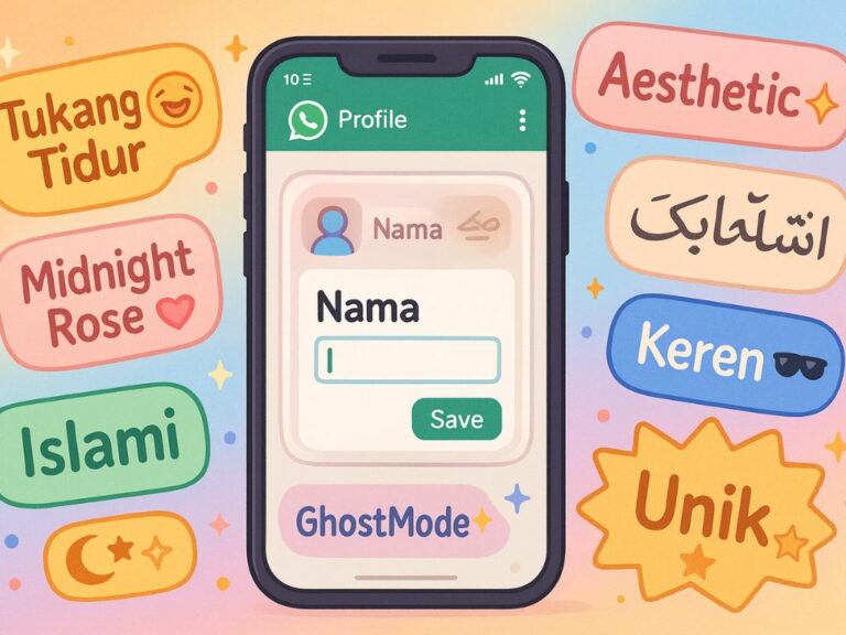 Inspirasi Nama Untuk WA Sendiri Yang Lucu, Aesthetic, Keren, Islami ...